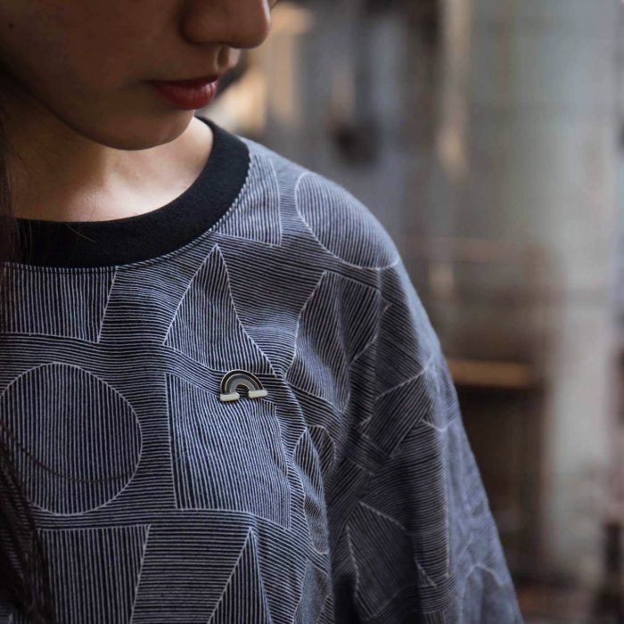 Monochrome Rainbow – Enamel Pin – something nice supply